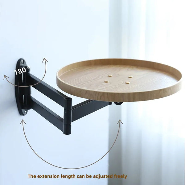 Foldable Wall-Mounted Side Table – Wooden Corner Coffee & Bedside Tabl ...