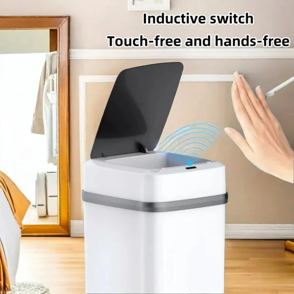 13L Smart Touch Kitchen & Bathroom Trash Bin – Hands-Free Garbage Can ...